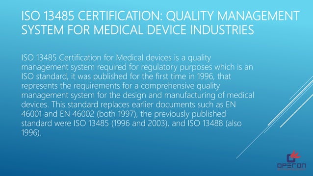 ISO 13485 Consulting | ISO 13485 Certification| Medical Device ...