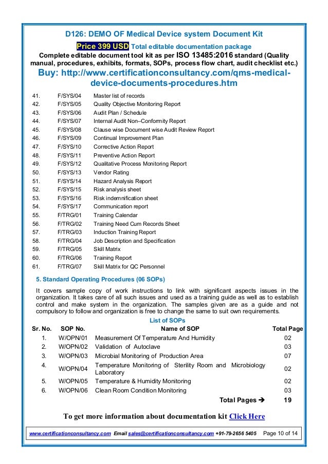 ISO 13485 Documentation Kit | PDF