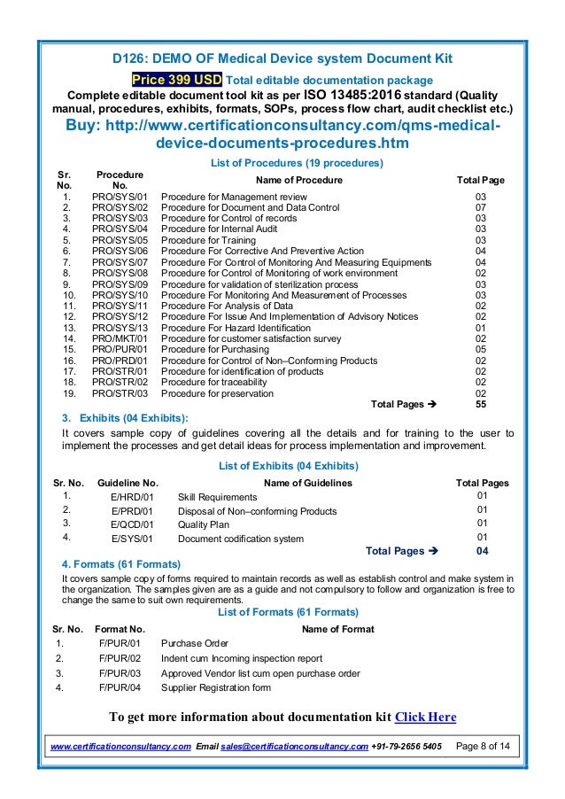 ISO 13485 Documentation Kit | PDF