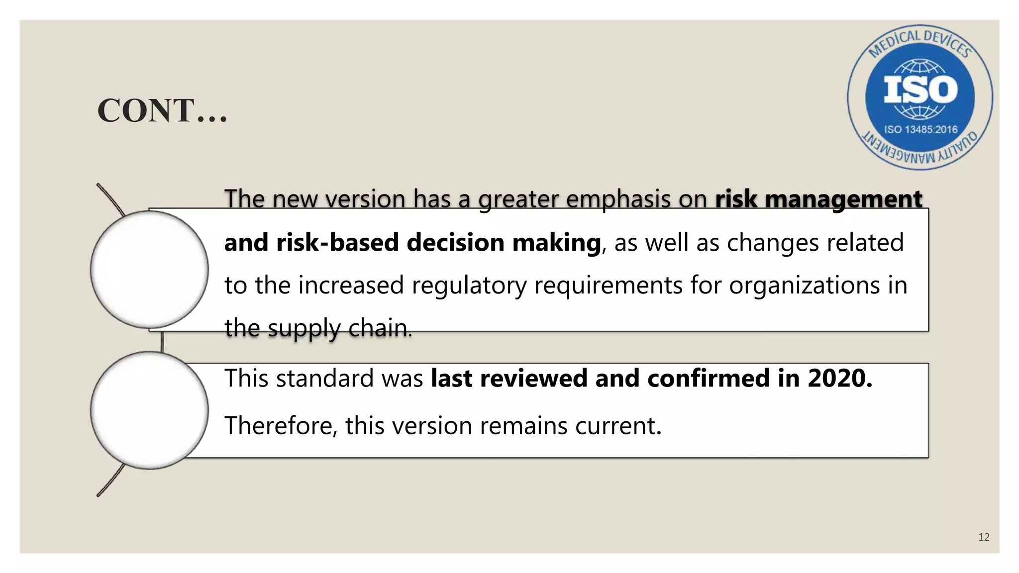 ISO 13485: Quality Management System for Medical Device | PPTX