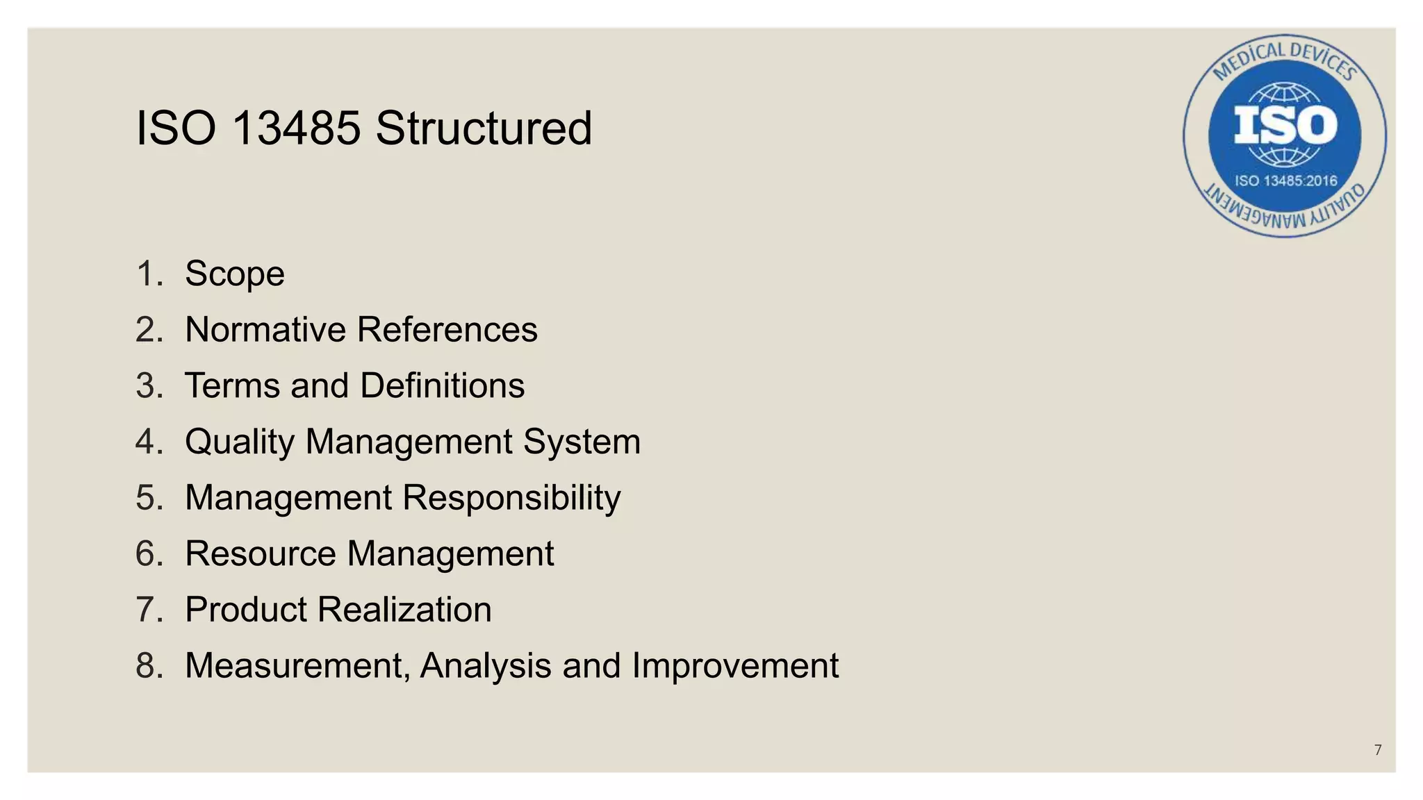 ISO 13485: Quality Management System for Medical Device | PPTX