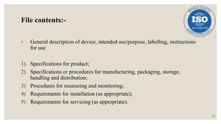 ISO 13485: Quality Management System for Medical Device | PPTX