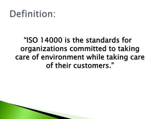 ISO 14000 Standards | PPTX