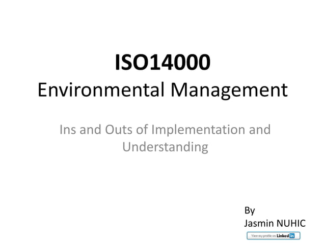 ISO 14001 Environmental Management | PPTX