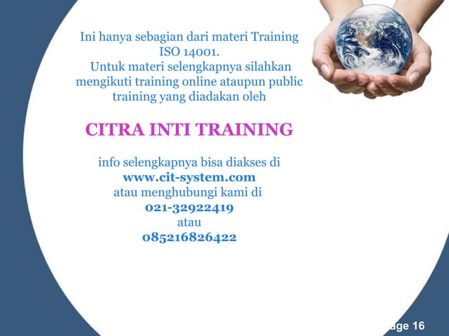 Materi Training ISO 14001 | PPT