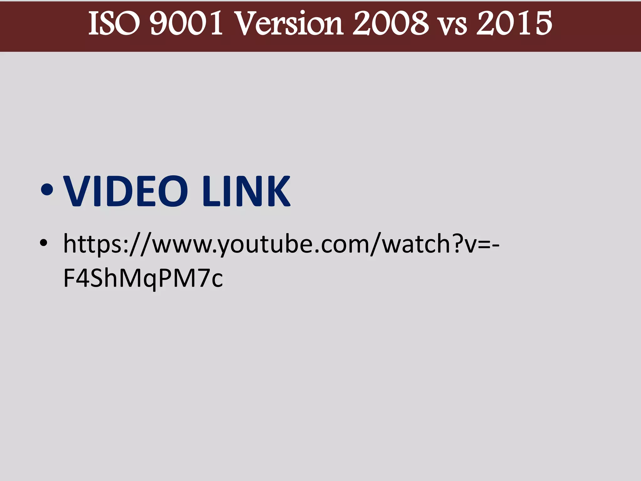 ISO 9001:2005 The Quality Management System | PPTX