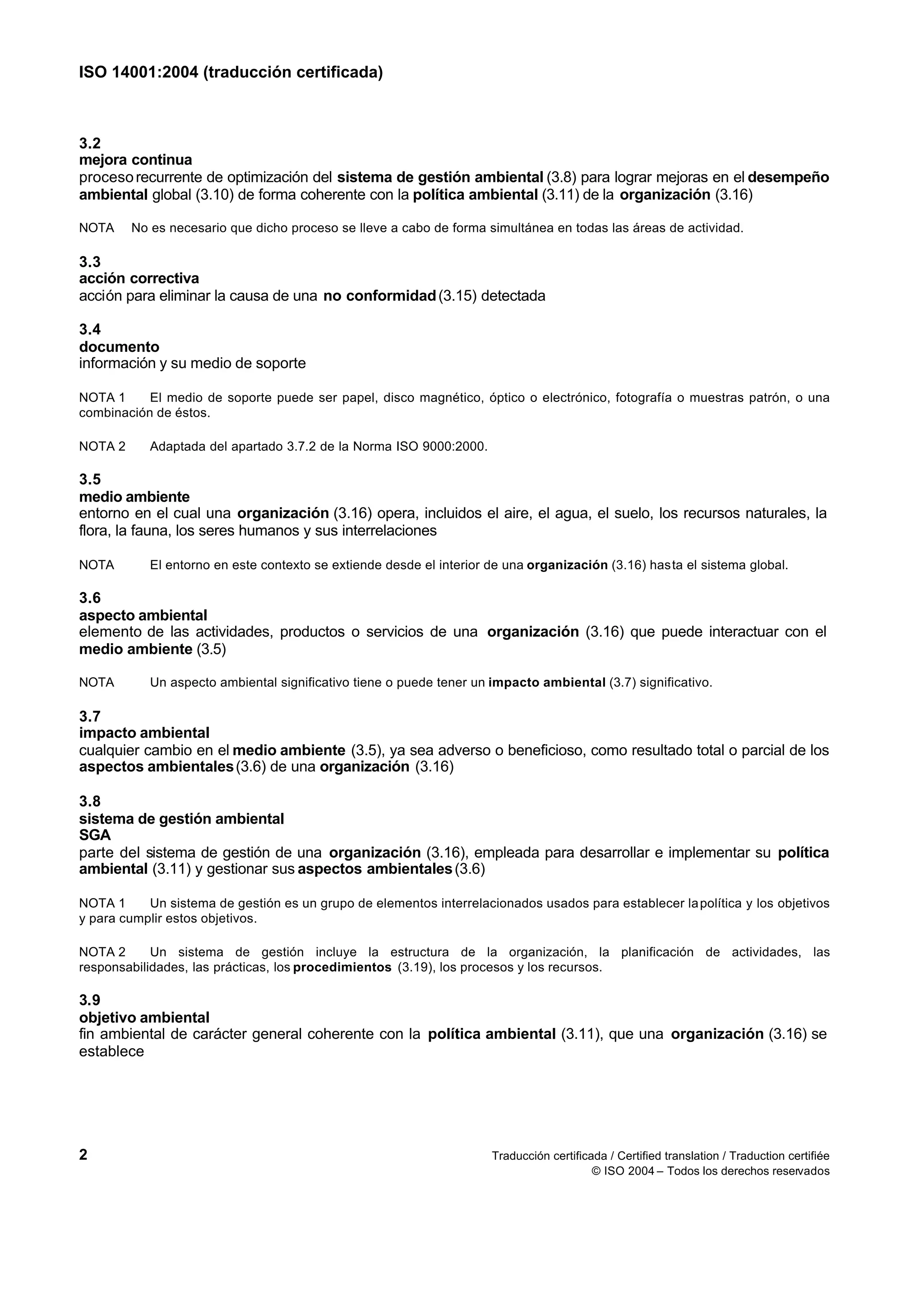 Iso 14001 2004 sistemas de gestion ambiental | PDF