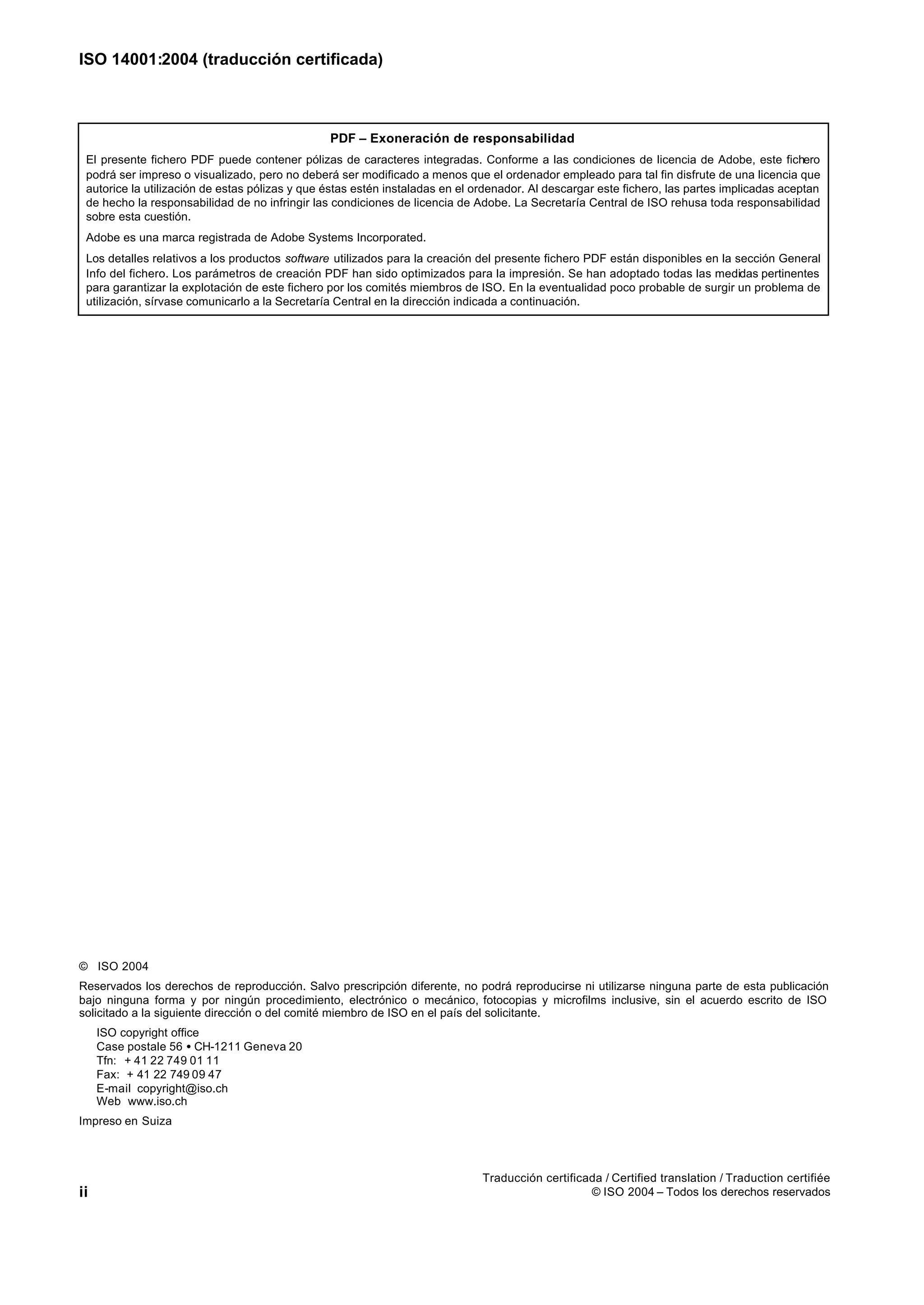 Iso 14001 2004 sistemas de gestion ambiental | PDF