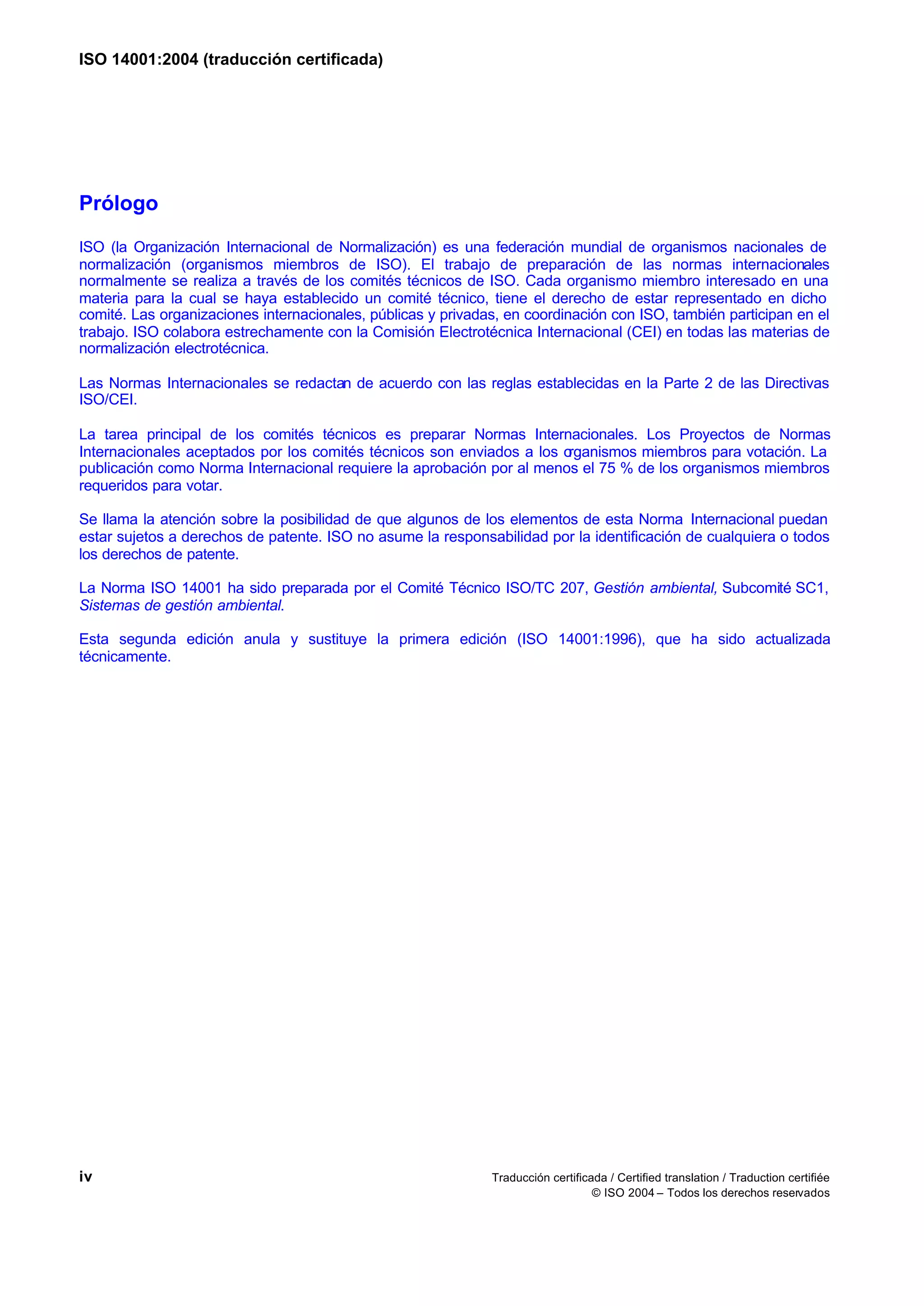 Iso 14001 2004 sistemas de gestion ambiental | PDF
