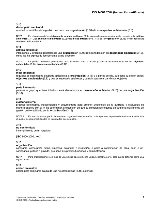 Iso 14001 2004 sistemas de gestion ambiental | PDF