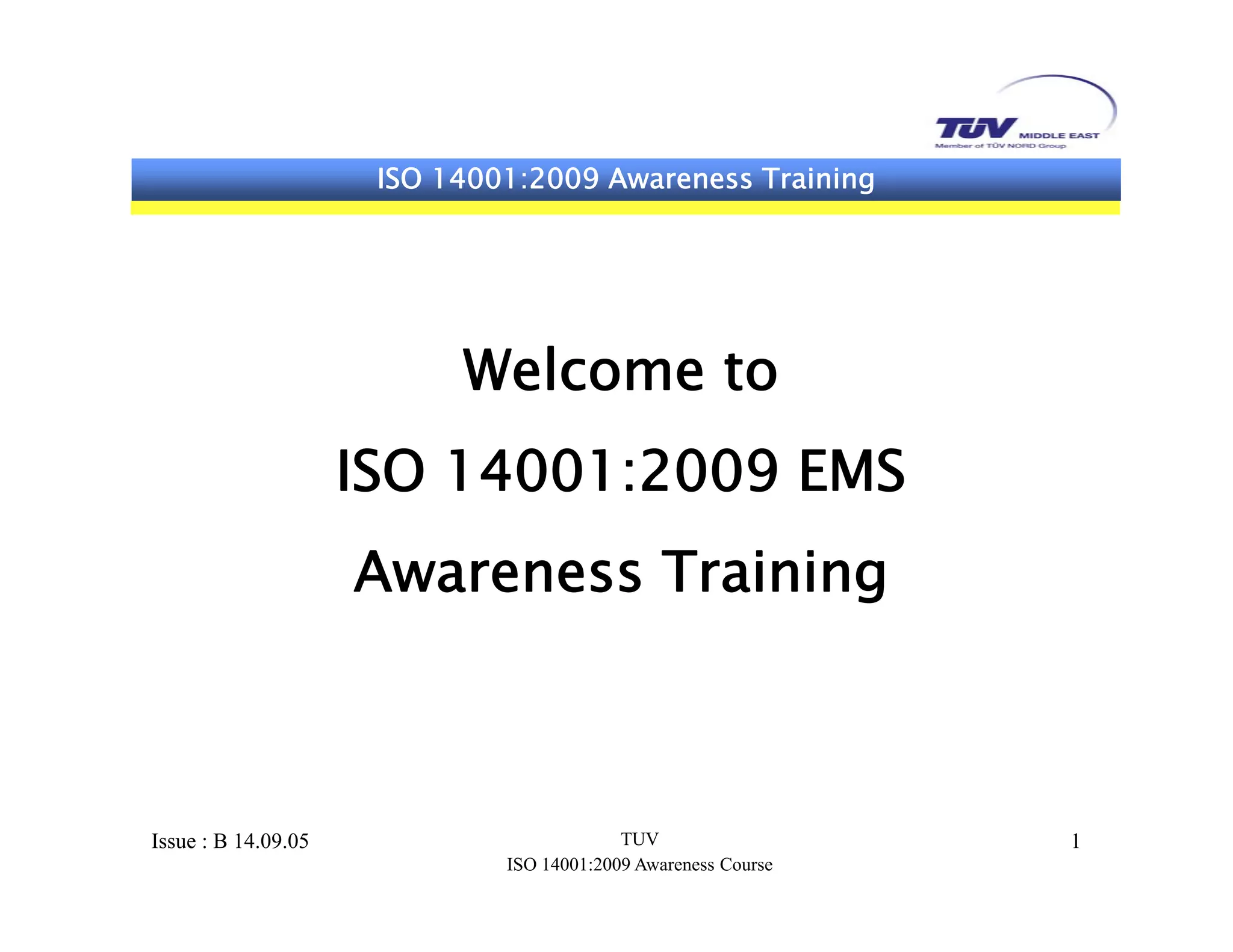 Iso 14001 awareness training | PDF