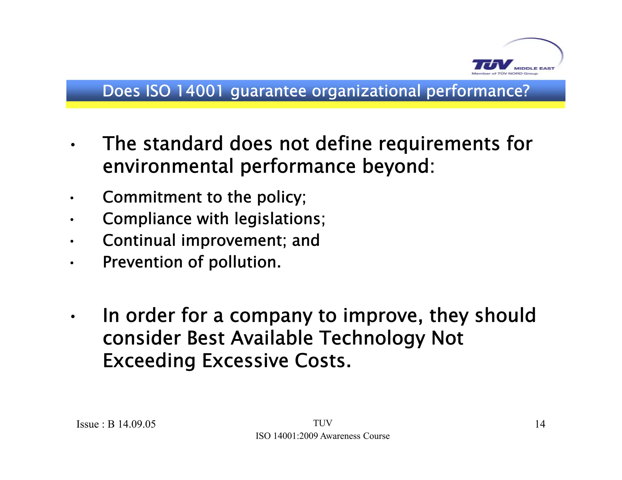 Iso 14001 awareness training | PDF