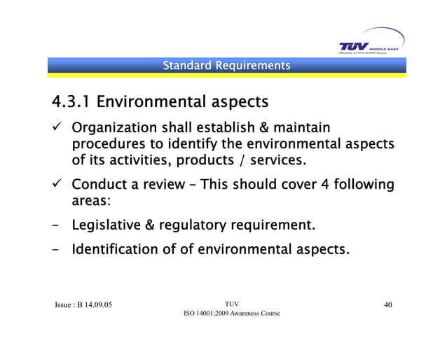 Iso 14001 awareness training | PDF