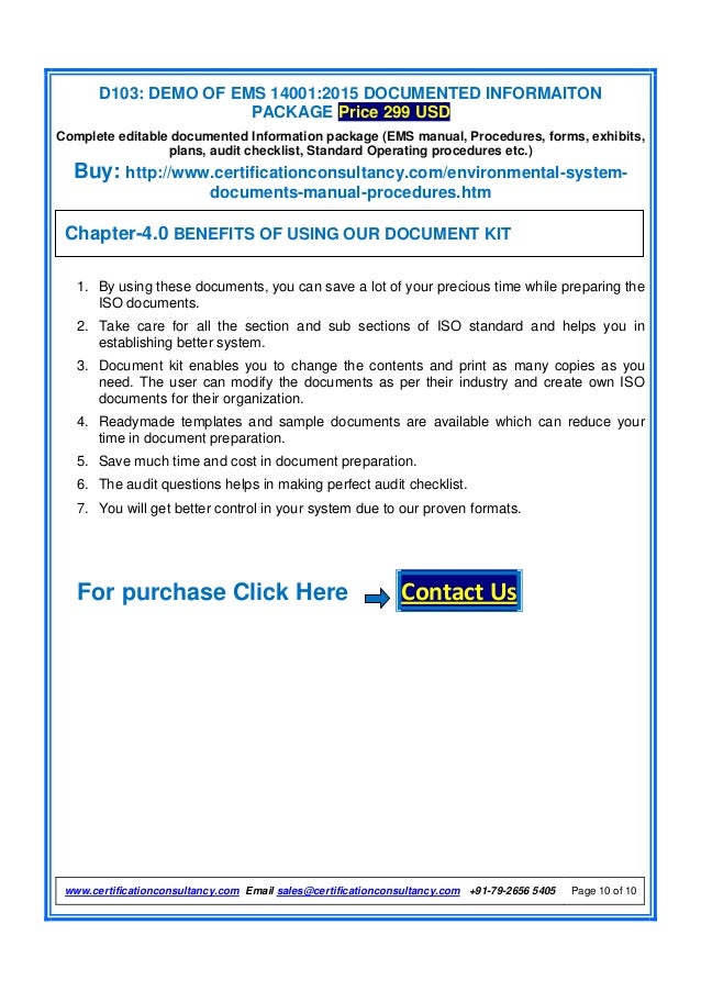 ISO 14001 Documents | PDF