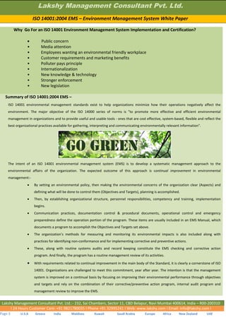 ISO 14001 EMS white paper | PDF