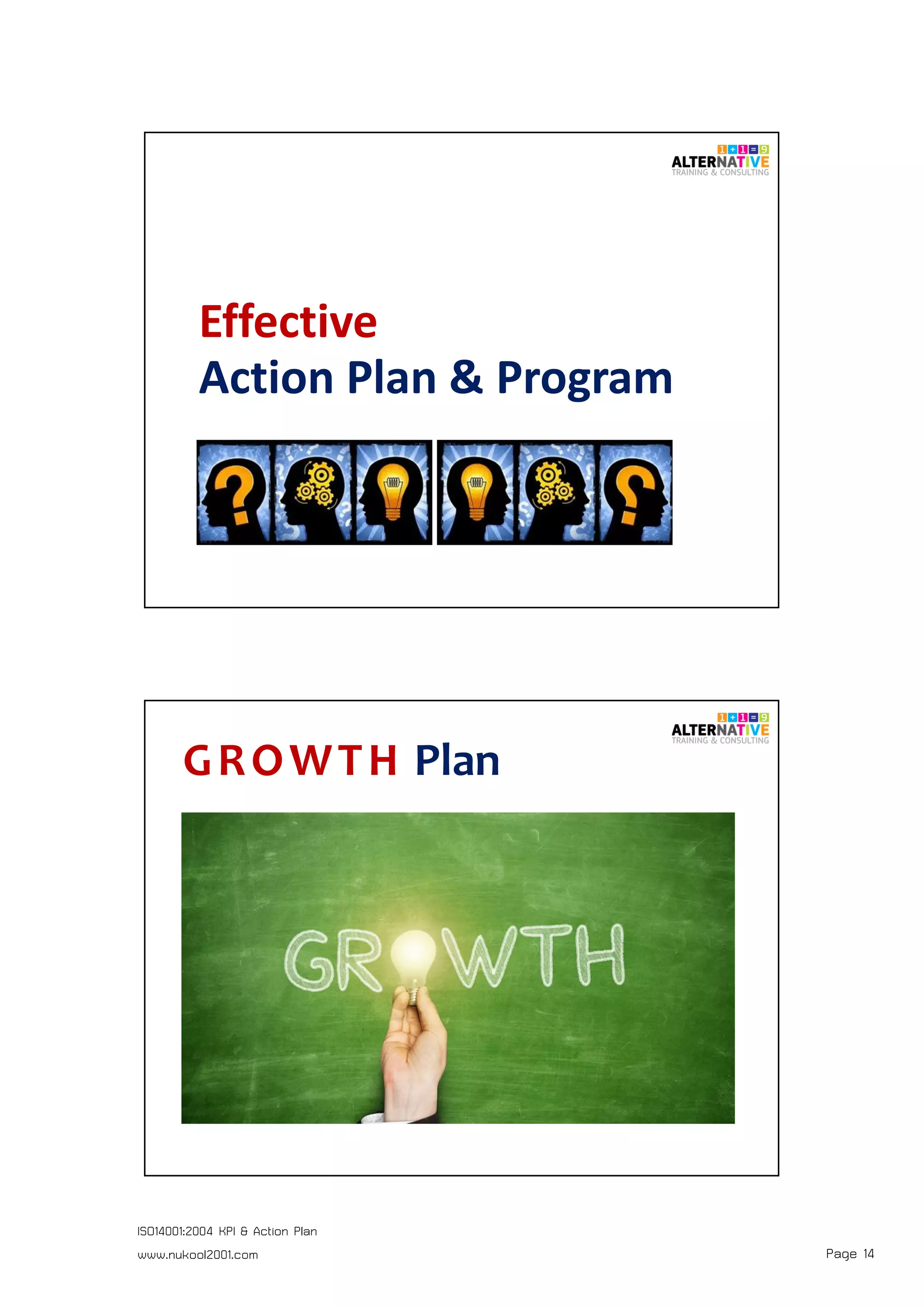 ISO14001 KPI & Action Plan | PDF