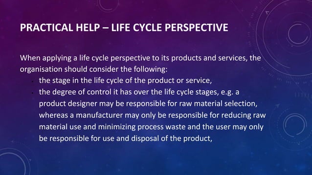 ISO 14001 life cycle assessment | PPTX | Business | Business and Finance