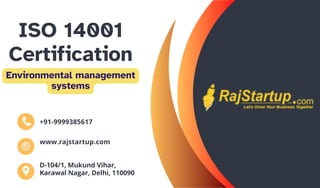 ISO Certification 14001 Manual process PDF | PPT
