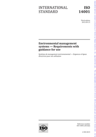 ISO Environmental management system standard | PDF