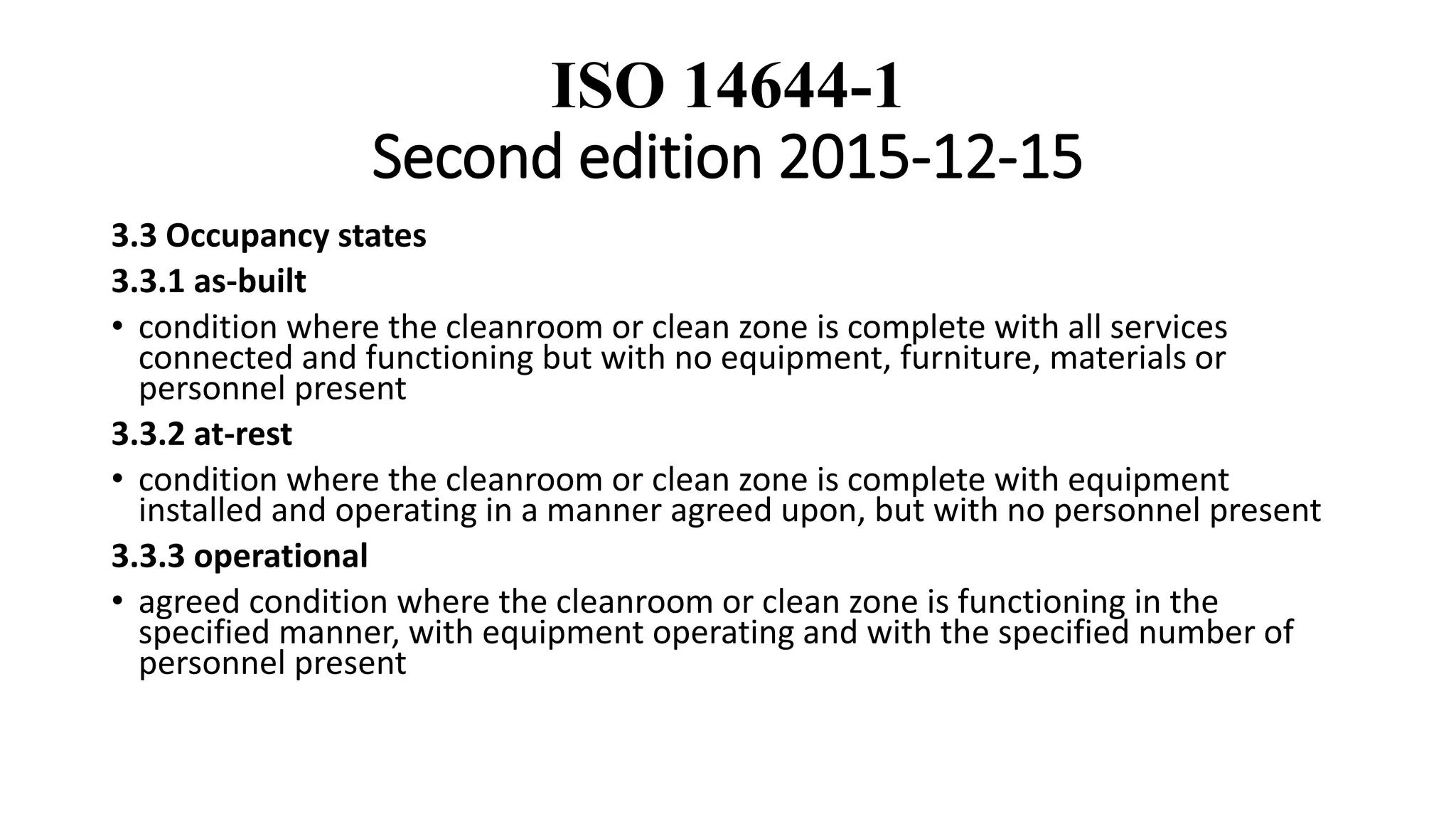 ISO 14644-1.pptx.Cleanrooms and associated controlled environments | PPTX