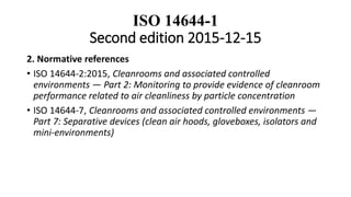 ISO 14644-1.pptx.Cleanrooms and associated controlled environments | PPTX