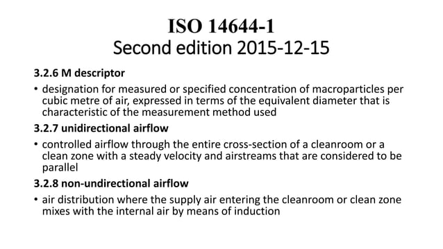 ISO 14644-1.pptx.Cleanrooms and associated controlled environments | PPTX