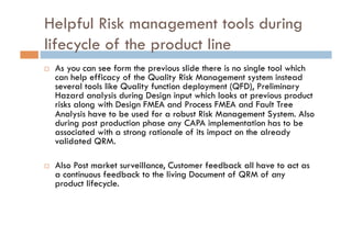 ISO 14971 Vs ICH Q9 with regard to Quality Risk Management | PDF