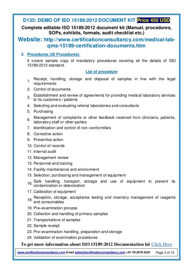 ISO 15189 Documentation Kit | PDF