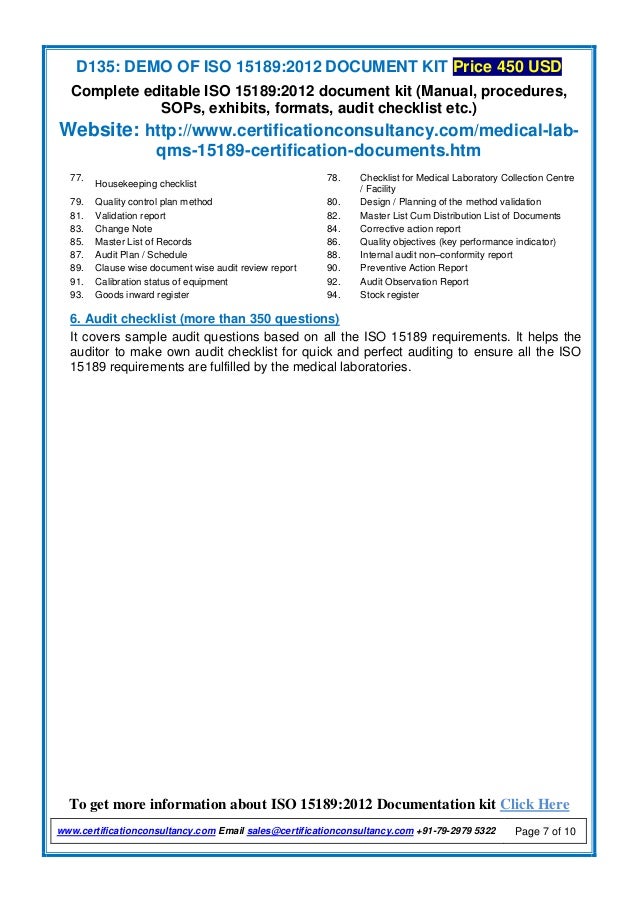 ISO 15189 Documentation Kit | PDF