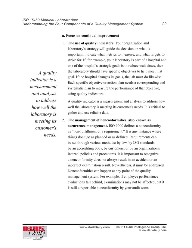 Iso 15189 medical laboratories understanding the four components of a ...