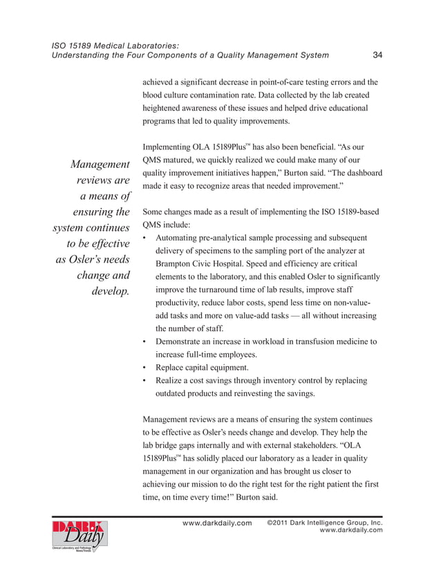 Iso 15189 medical laboratories understanding the four components of a ...