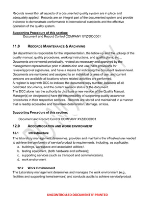 ISO 15189:2007 Quality Manual | PDF