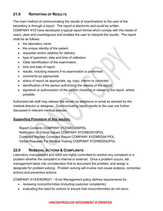 ISO 15189:2007 Quality Manual | PDF