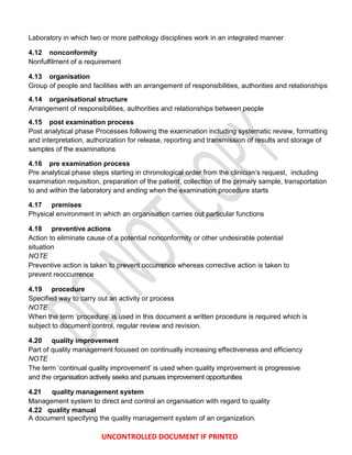 ISO 15189:2007 Quality Manual | PDF