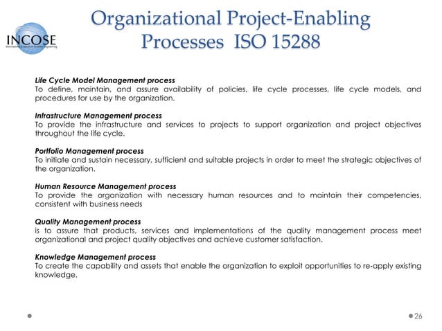 ISO 15288 Systems Engineering - Application to Air Force
