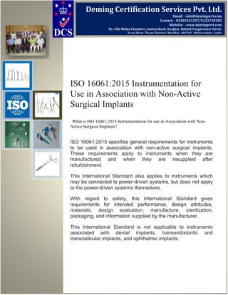 ISO 16061_2015 Instrumentation for use in Association With Non-Active ...