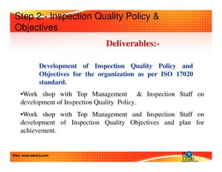 Iso 17020 iqms implementation steps lakshy rev00-240914 | PDF