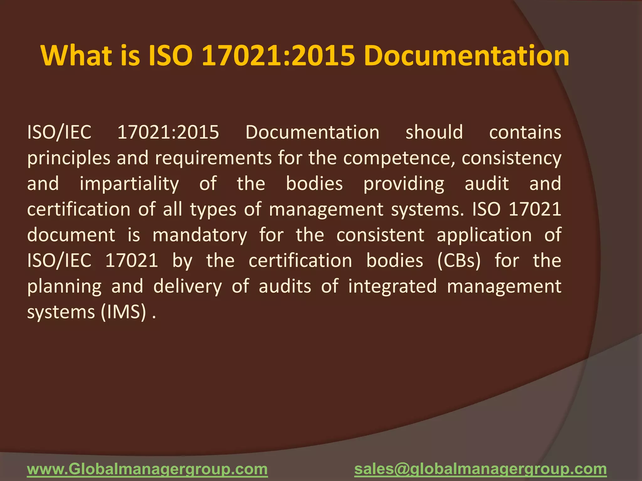 Required Documents for ISO 17021 Certification | PPT | Free Download