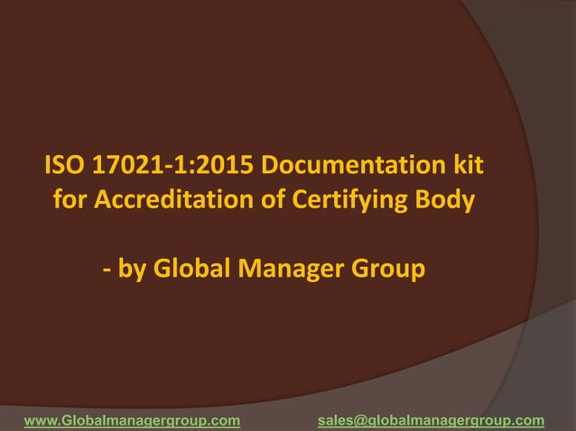 Required Documents for ISO 17021 Certification | PPTX