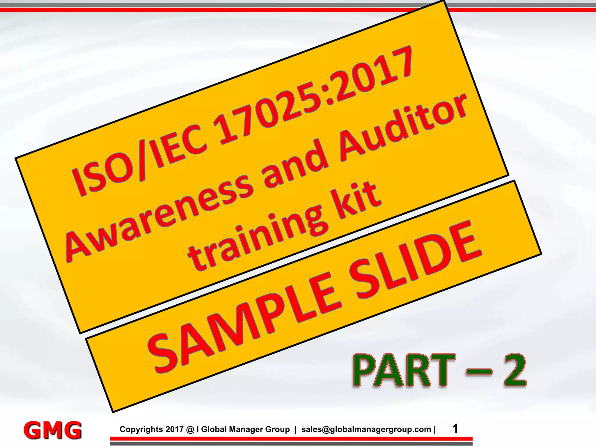ISO/IEC 17025:2017 Training ppt | PPTX