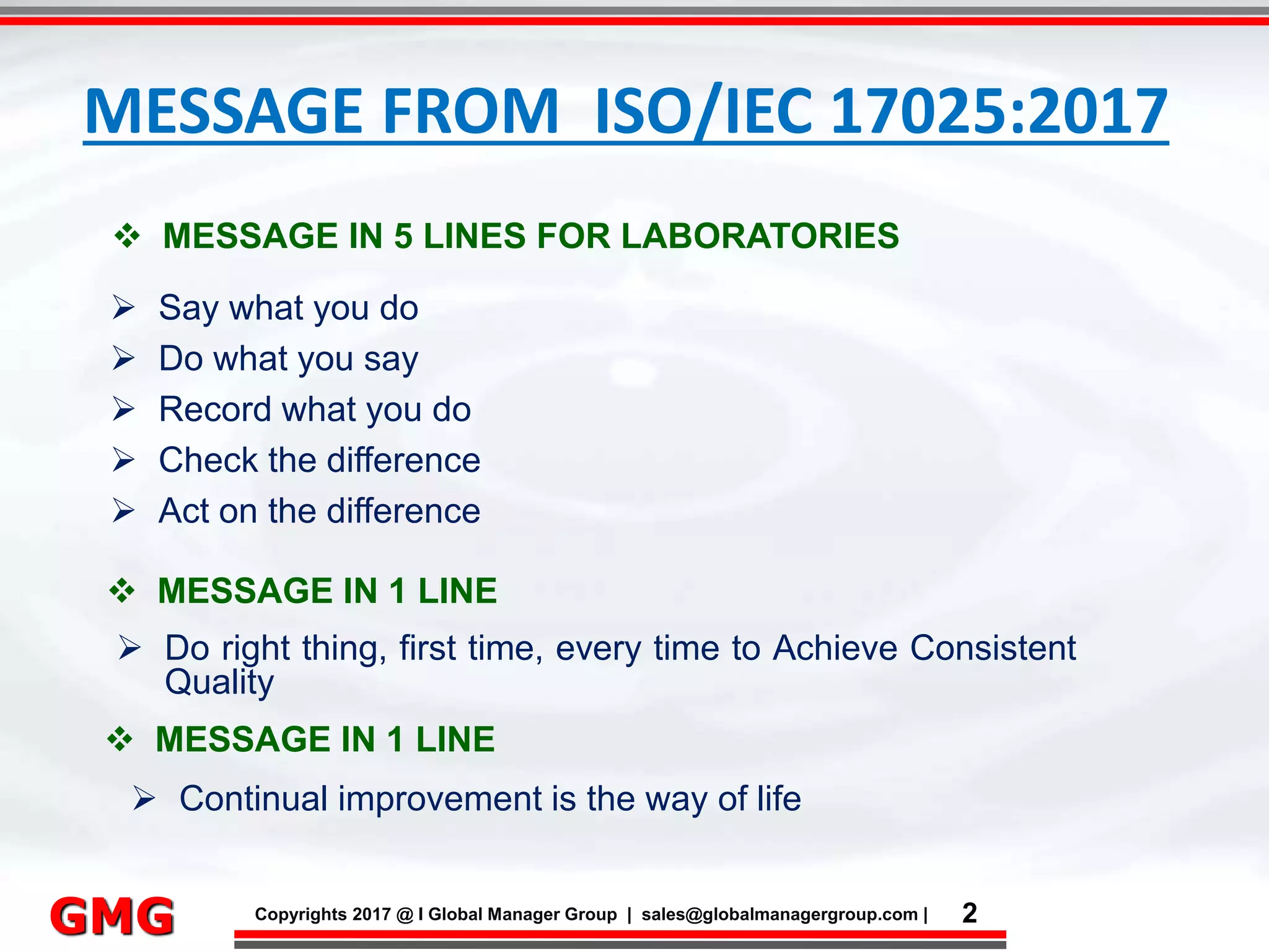 ISO/IEC 17025:2017 Training ppt | PPTX