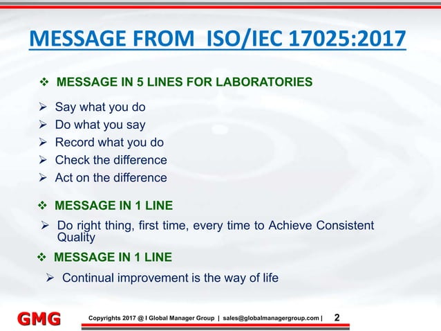 ISO/IEC 17025:2017 Training ppt | PPTX