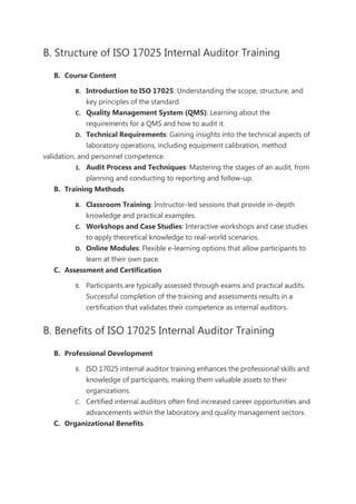 iso 17025 internal auditor training a comprehensive course | PDF
