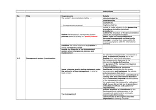 ISO 17025 to do list Base de donnée labo | DOC