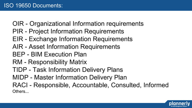 ISO 19650 - Episode 1 - ISO 19650 OIR+EIR+BEP++++ Templates Webinar ...