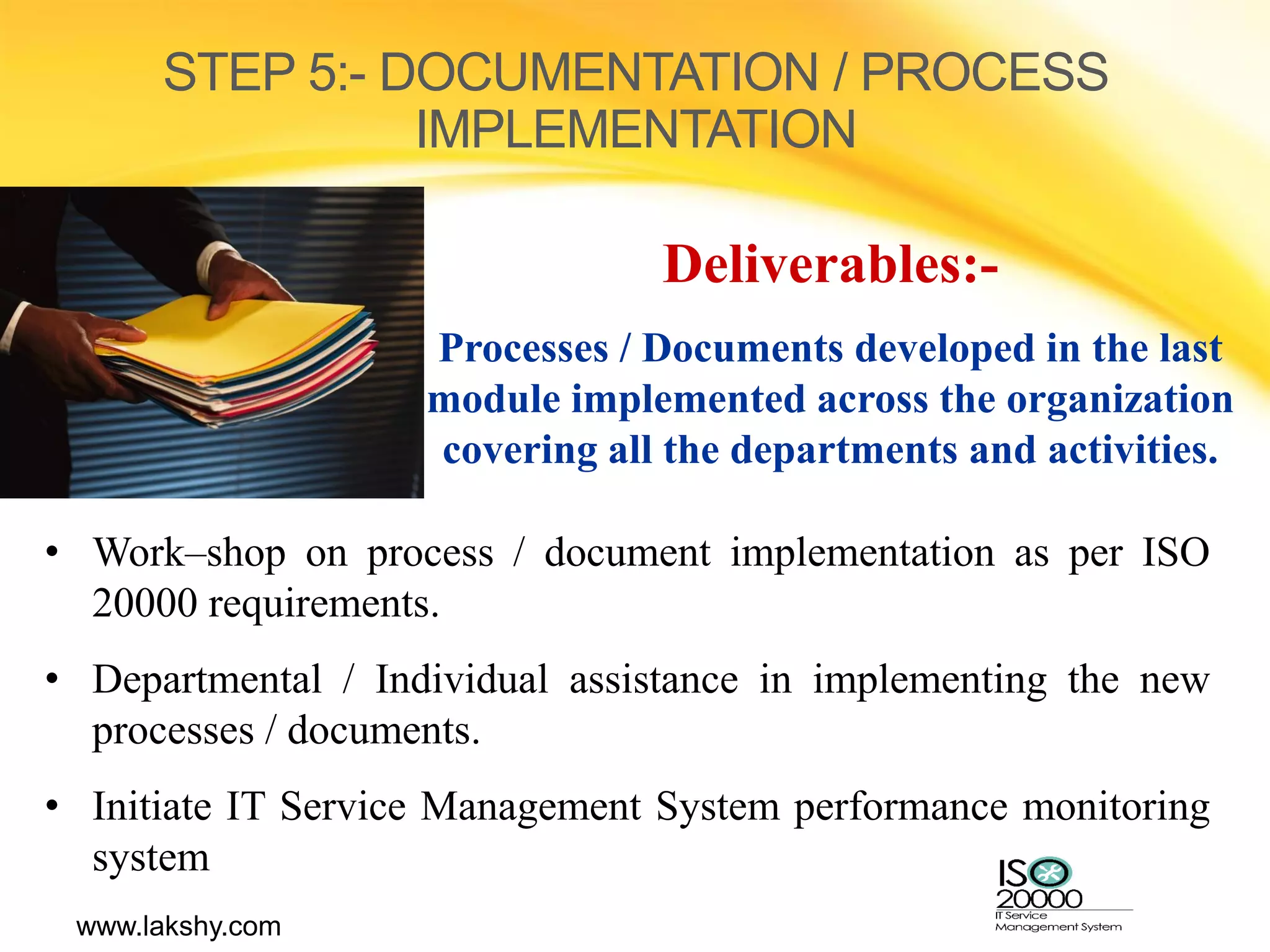 Iso 20000 itsms implementation steps-lakshy | PDF