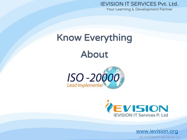Iso 20000 lead implementer | PPT