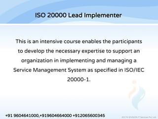 Iso 20000 lead implementer | PDF