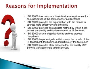 Iso 20000 presentation | PPT