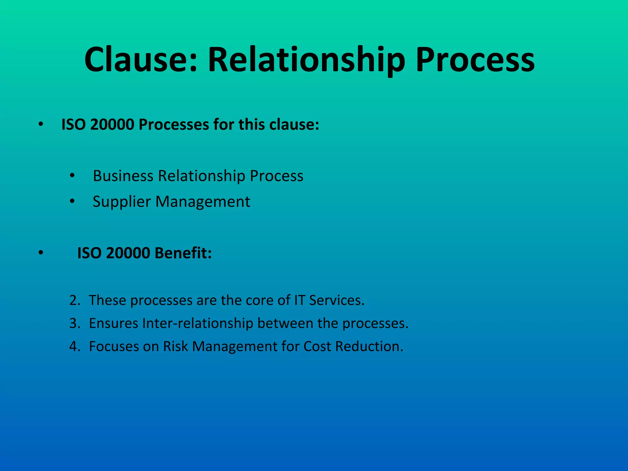 Iso 20000 standard implementation | PPT